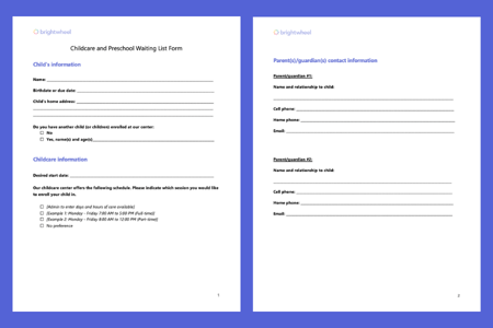 Free Waiting List Template to Maximize Childcare Enrollment
