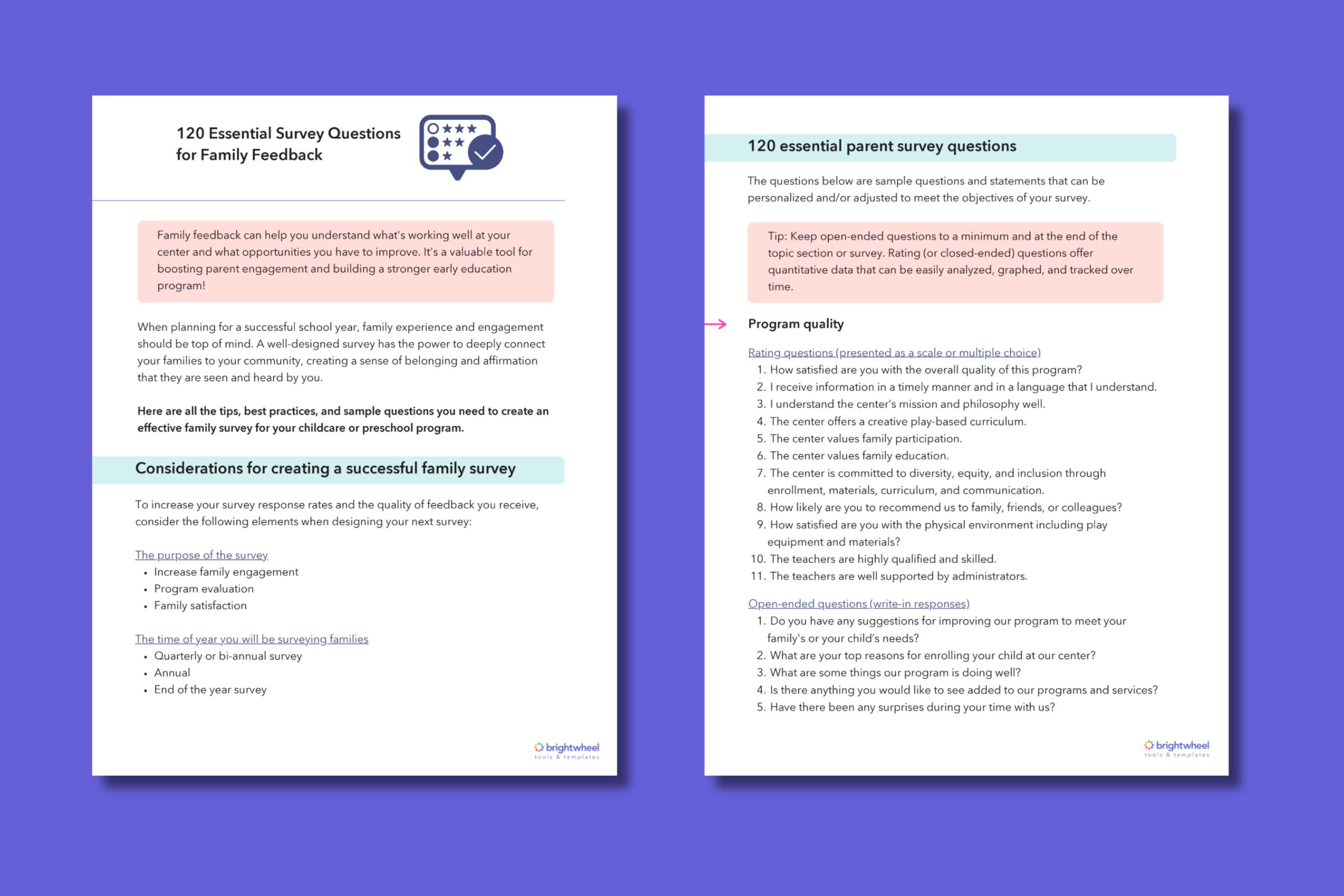 120 Family Engagement Survey Questions