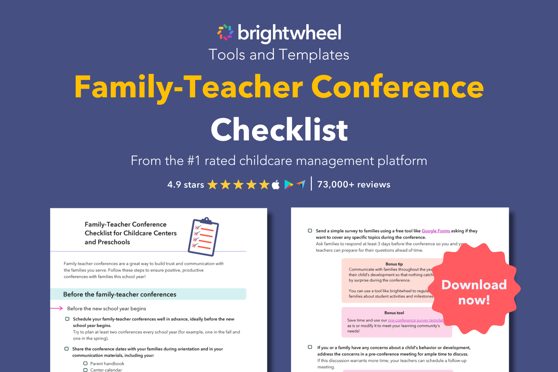 Parent-Teacher Conference Checklist for Childcare and Preschools