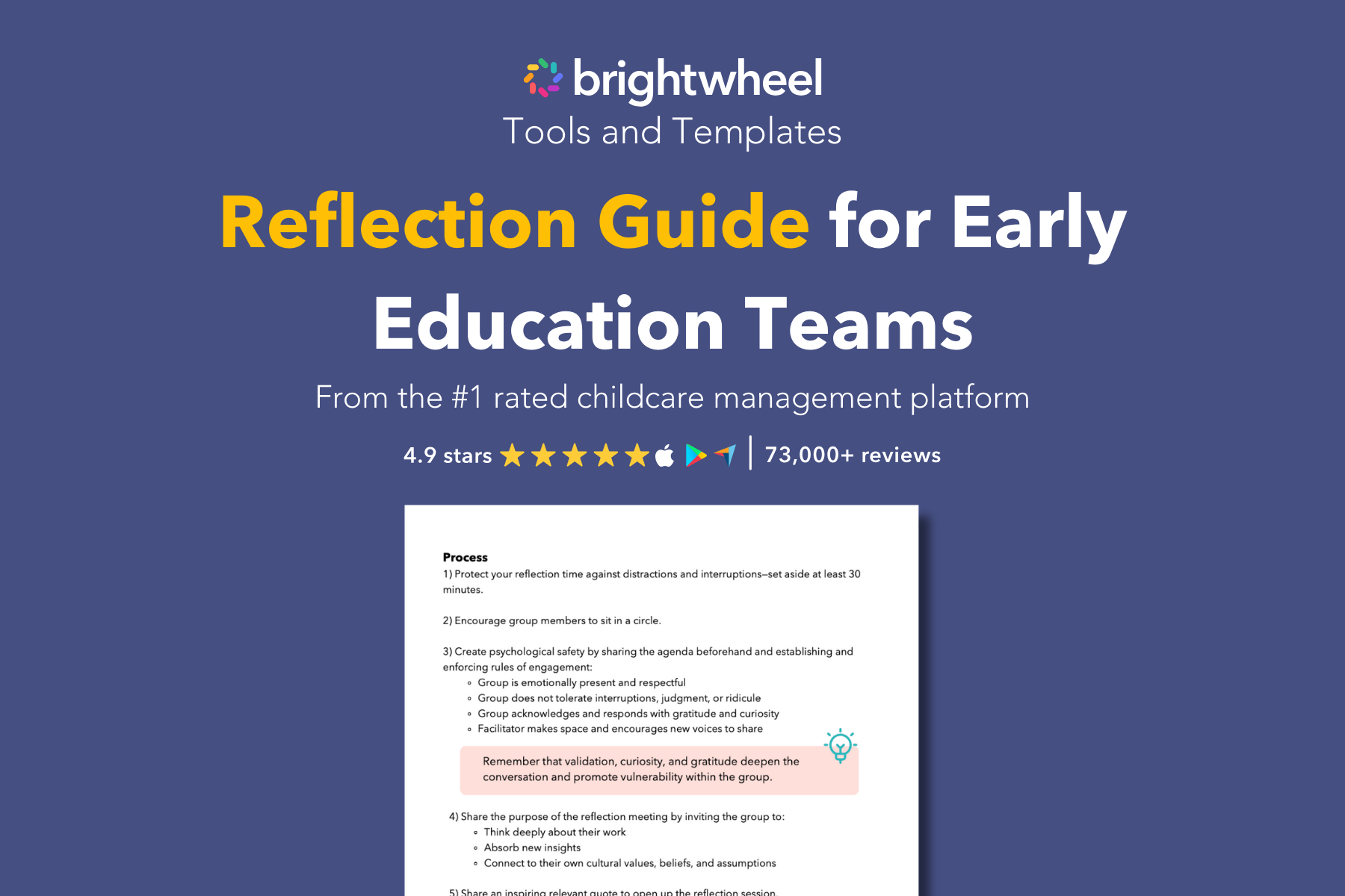 Reflective Practice Guide for Early Education Teams